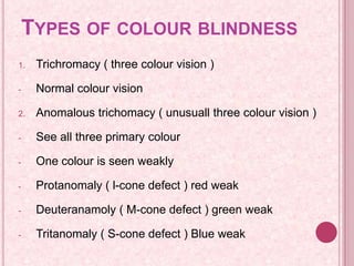 Colour blindness ppt by meera qaiser | PPTX