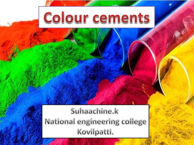 Colour cement and white cement | PPT