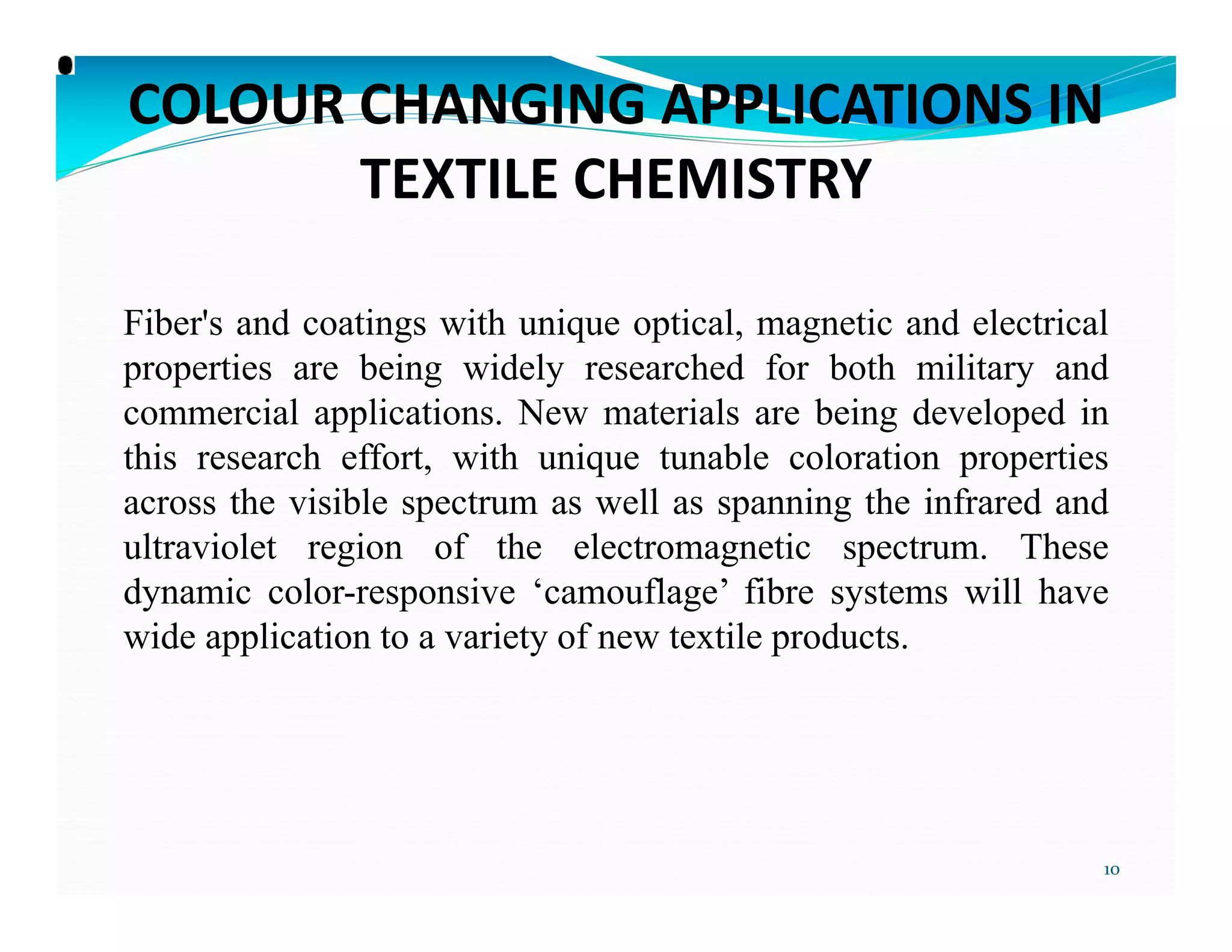 Colour changing textile chemistry, physics and its applications | PDF