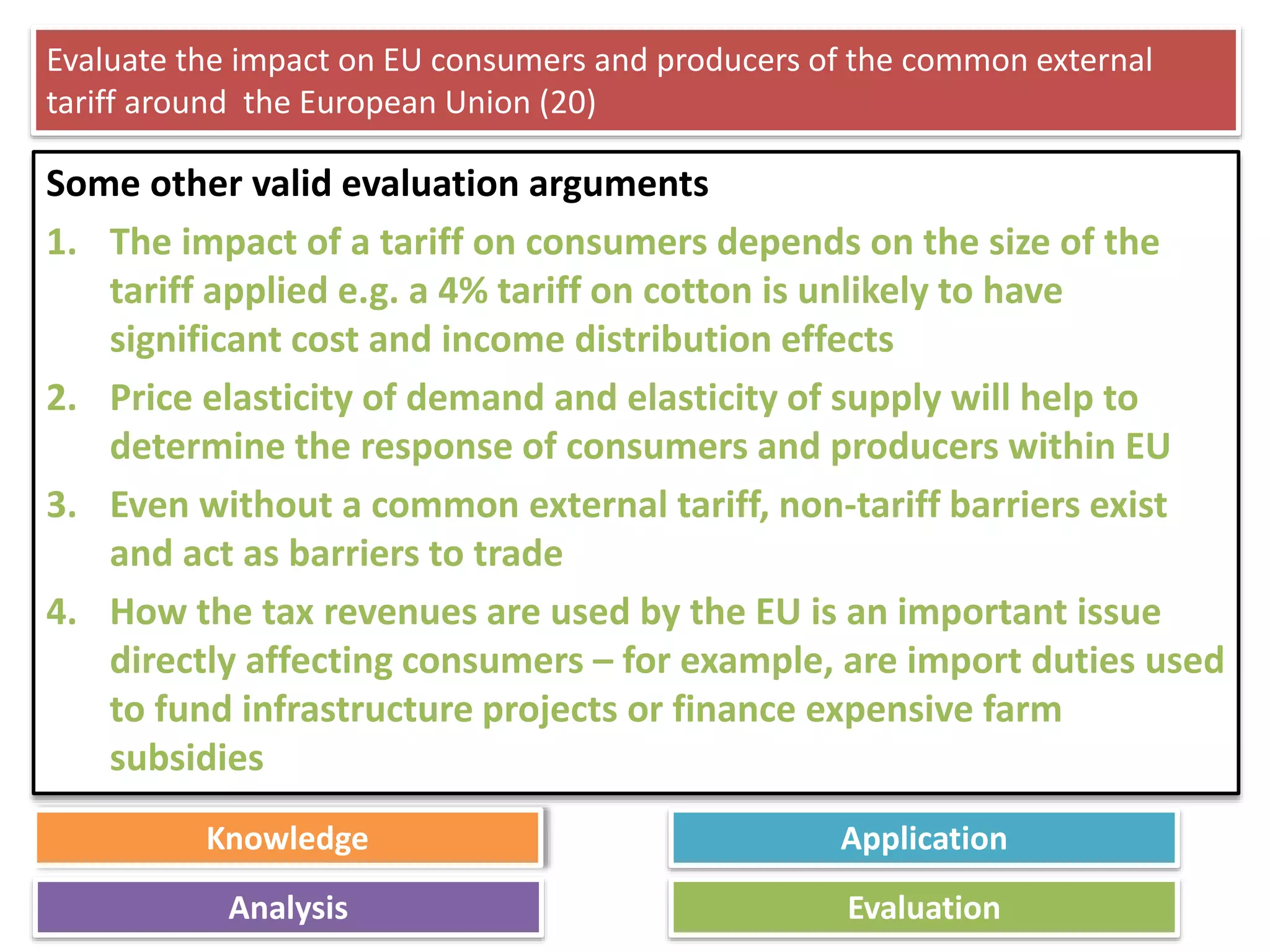 A2 Essay Exam Skills - Common External Tariffs in the EU | PPTX ...