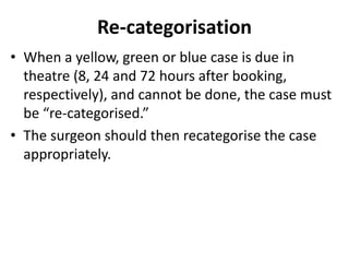 COLOUR CODING IN THE PERIOPERATIVE NURSING PRACTICE. | PPTX