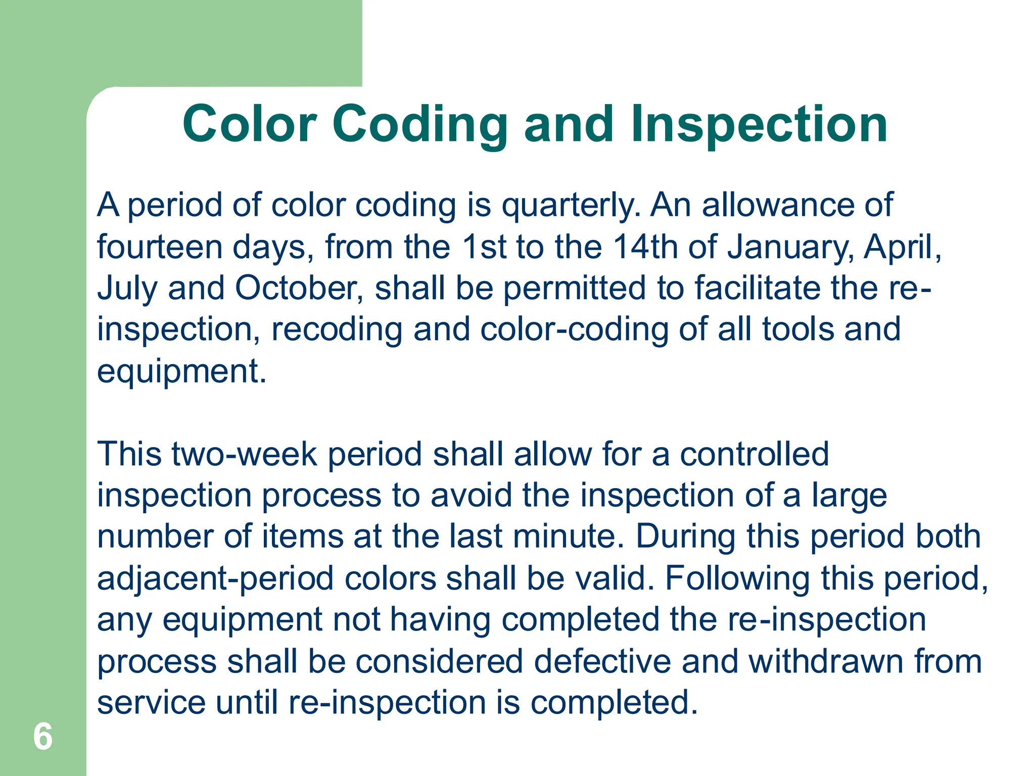 COLOUR CODING AND INSPECTION training presentation | PDF