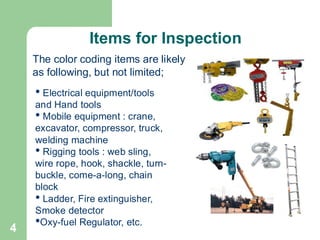 COLOUR CODING AND INSPECTION training presentation | PDF