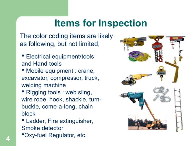 COLOUR CODING AND INSPECTION training presentation | PDF