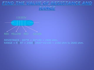 Colour coding of resistors and glass painting | PPTX
