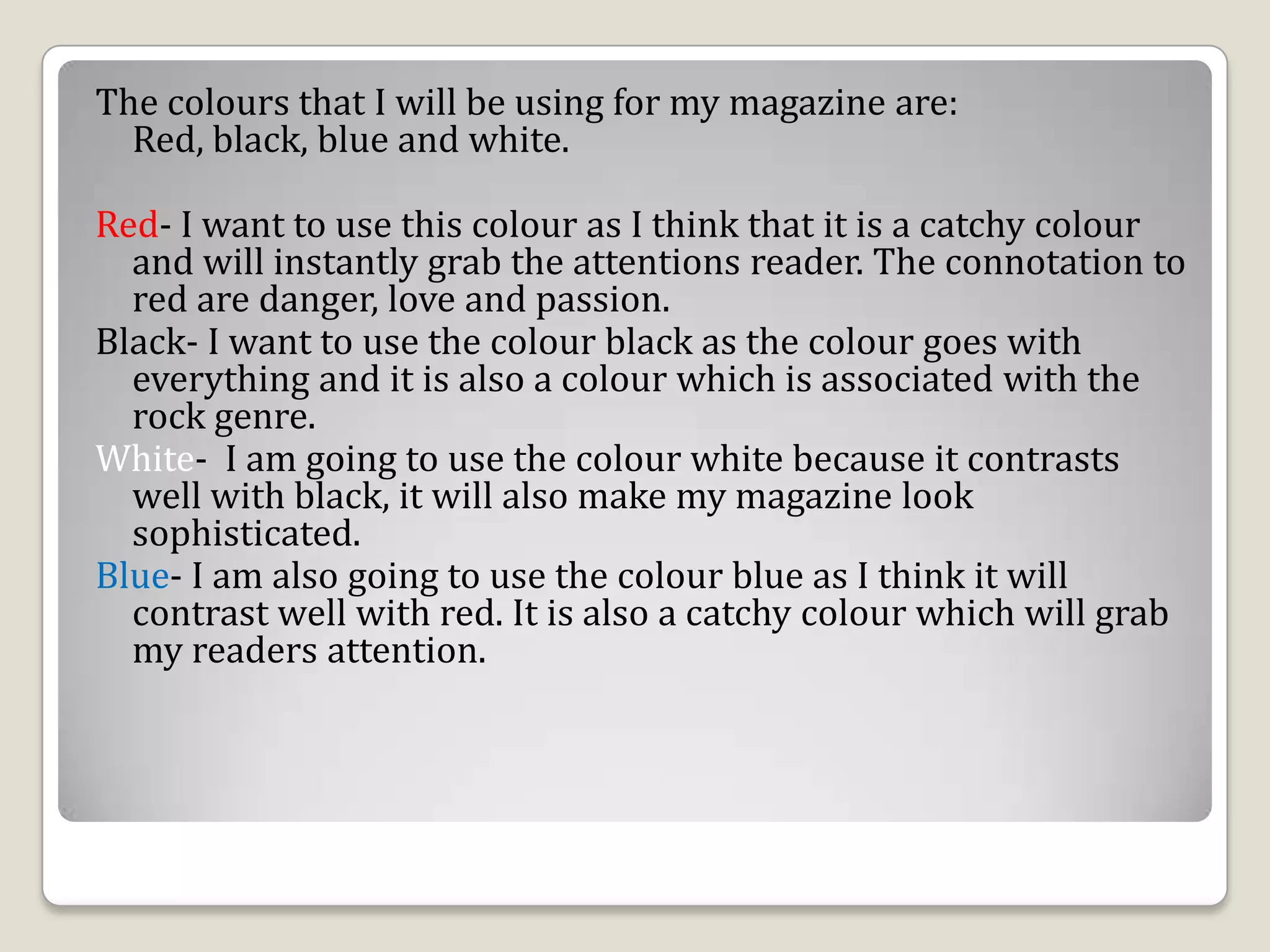 Colour connotation | PPTX