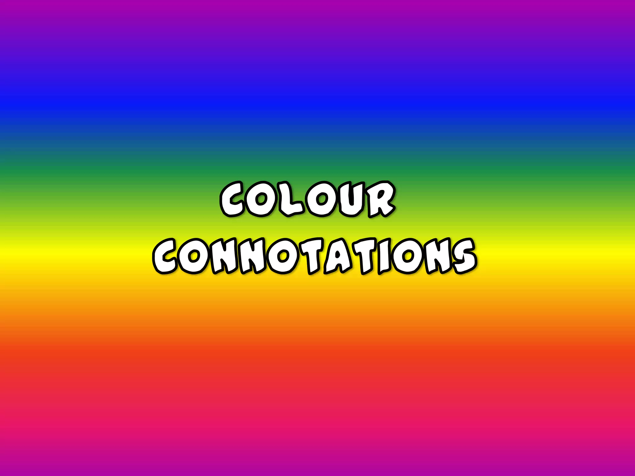 Colour connotations | PPTX