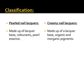 Coloured cosmetics &nail cosmetics | PPTX
