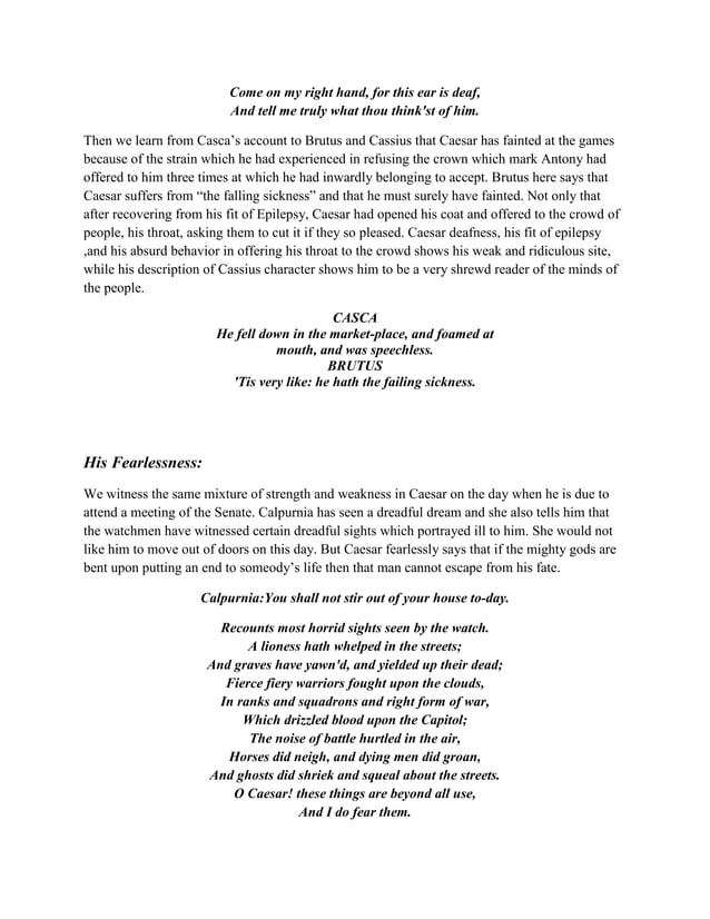 Julius Caesar Characteristics | DOCX | Christianity | Religion ...