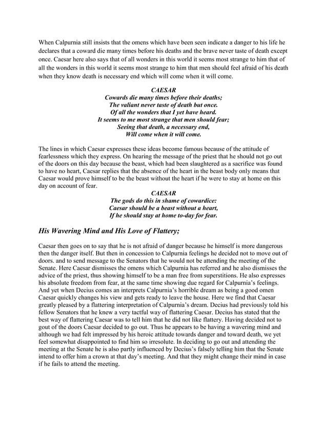 Julius Caesar Characteristics | DOCX | Christianity | Religion ...