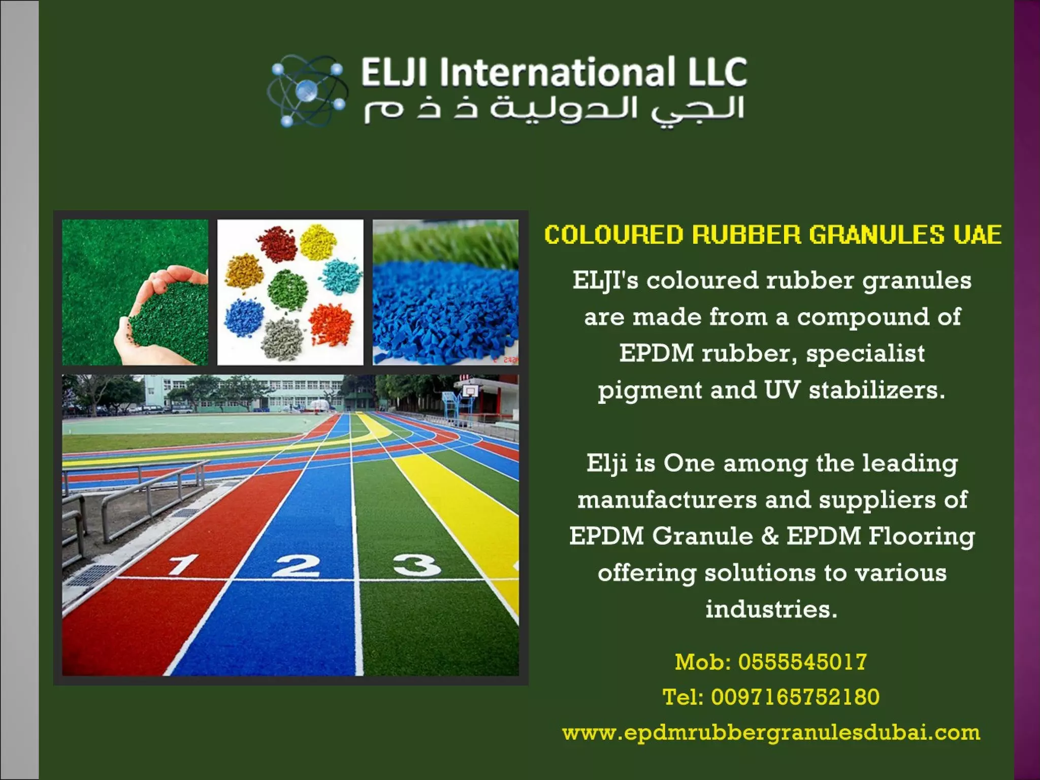 Coloured Rubber Granules UAE | PPT