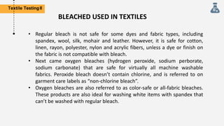 this ppt all about colur fastness to bleaching | PDF