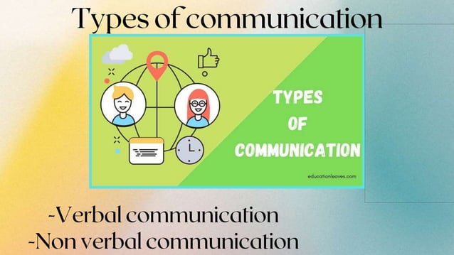 TYPES OF COMMUNICATION -VERBAL AND NON-VERBAL | PPTX