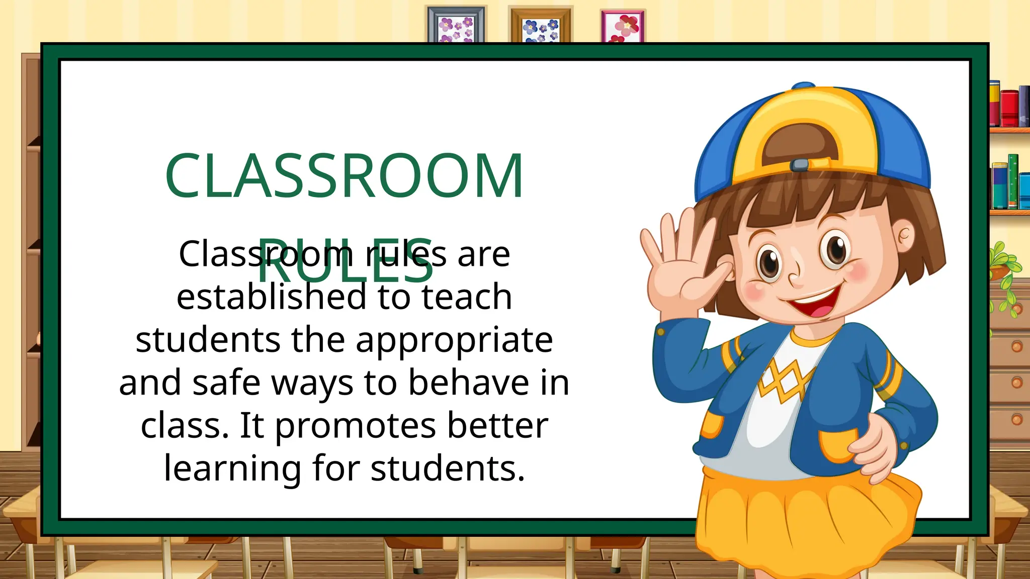 Colourful Cartoon Elementary Classroom Rules Educational Presentation.pptx