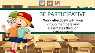 Colourful Cartoon Elementary Classroom Rules Educational Presentation.pptx