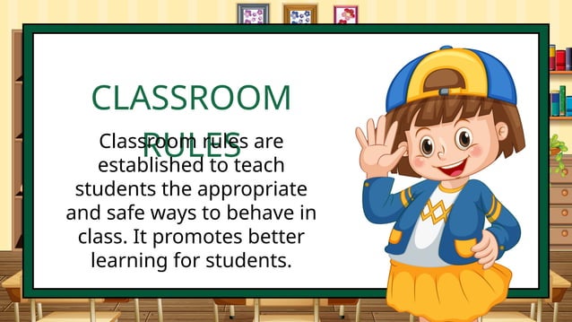 Colourful Cartoon Elementary Classroom Rules Educational Presentation.pptx