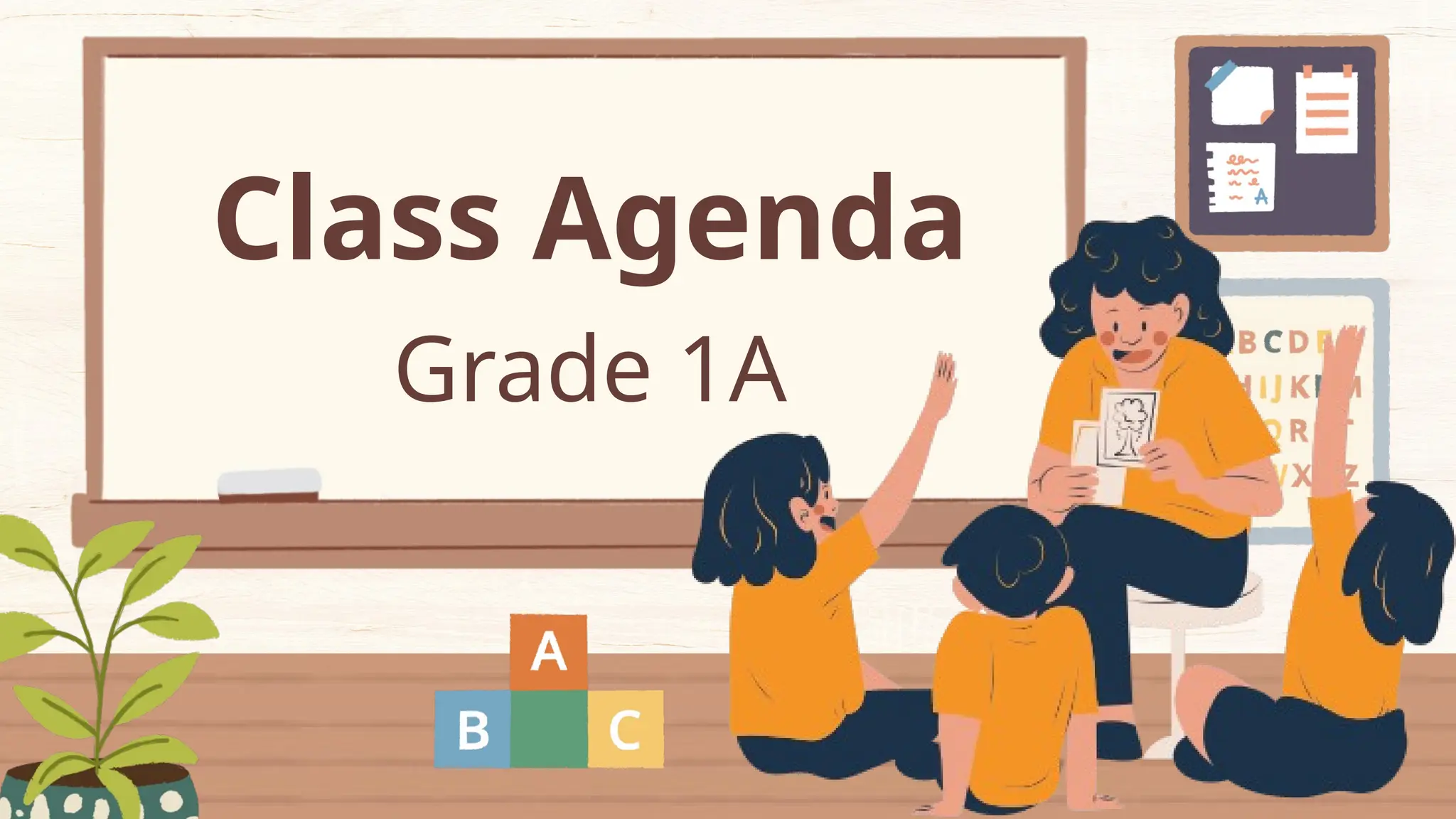 Colourful Illustrative Class Agenda Educational Presentation.pptx