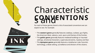 Colourful Illustrative English Genre Types and Conventions Presentation ...