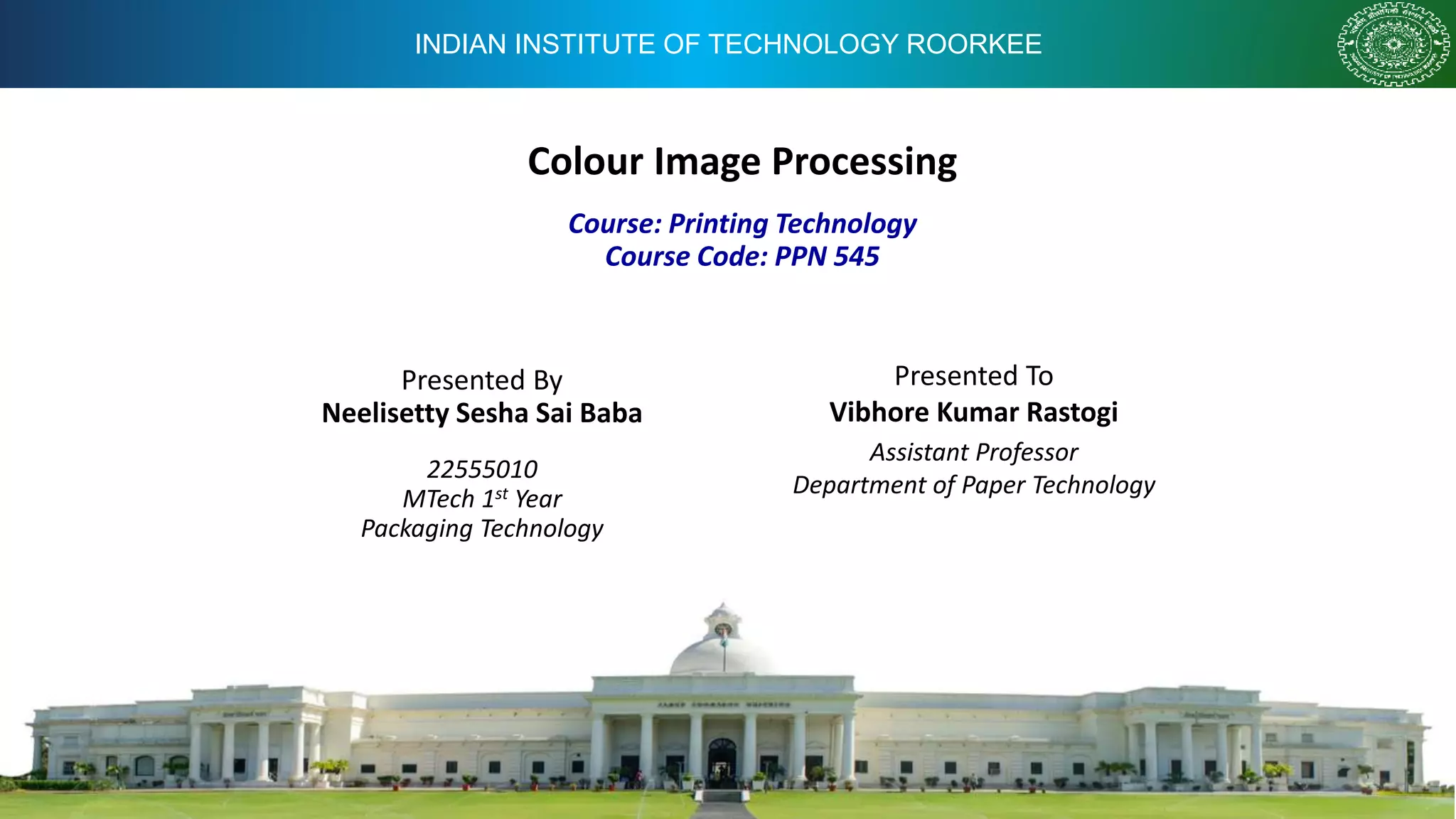 Color Image Processing | PPT