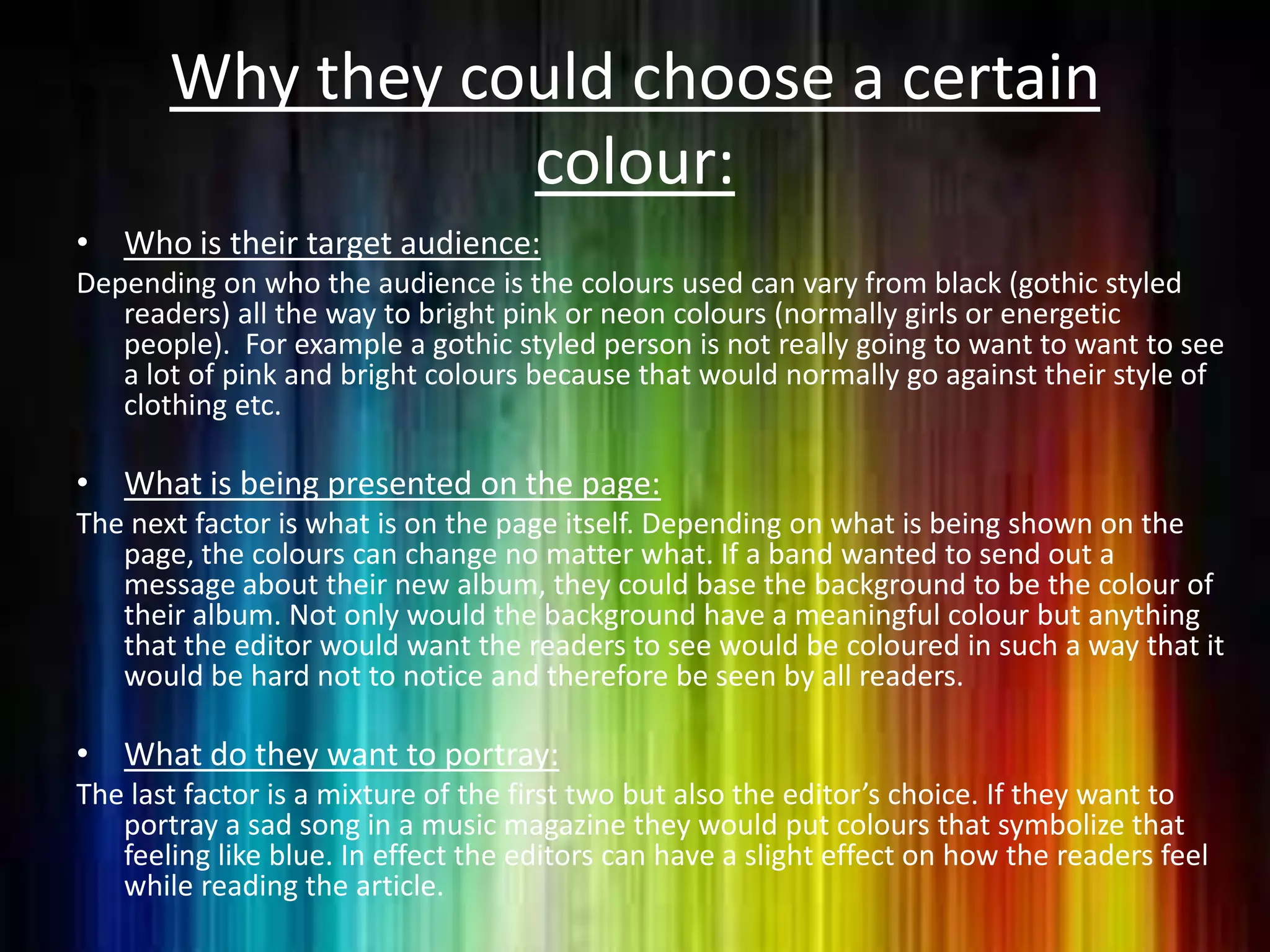 Colour in magazine | PPTX