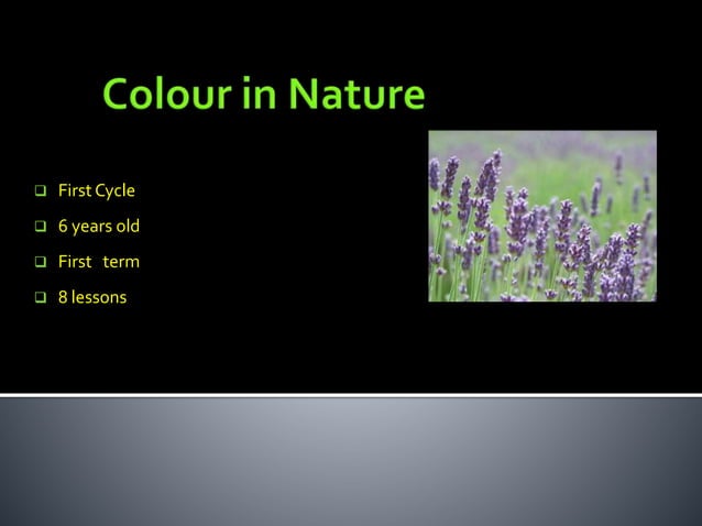 Colour in nature | PPTX