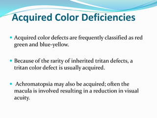 Color vision : introduction, classification, causes | PDF