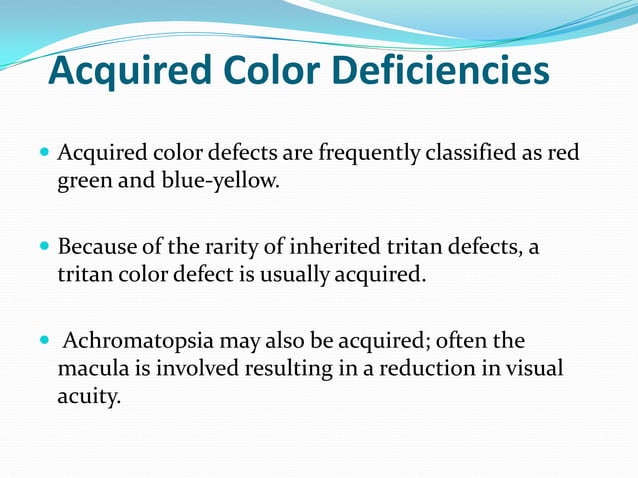 Color vision : introduction, classification, causes | PDF