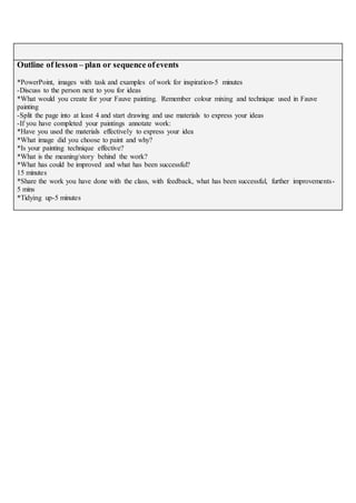 Colour Mixing Lesson Plan-Secondary Education | DOCX