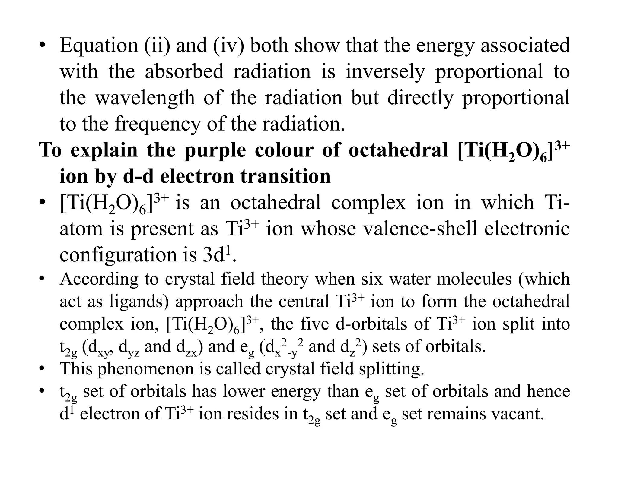 Colour of metal complexes | PDF