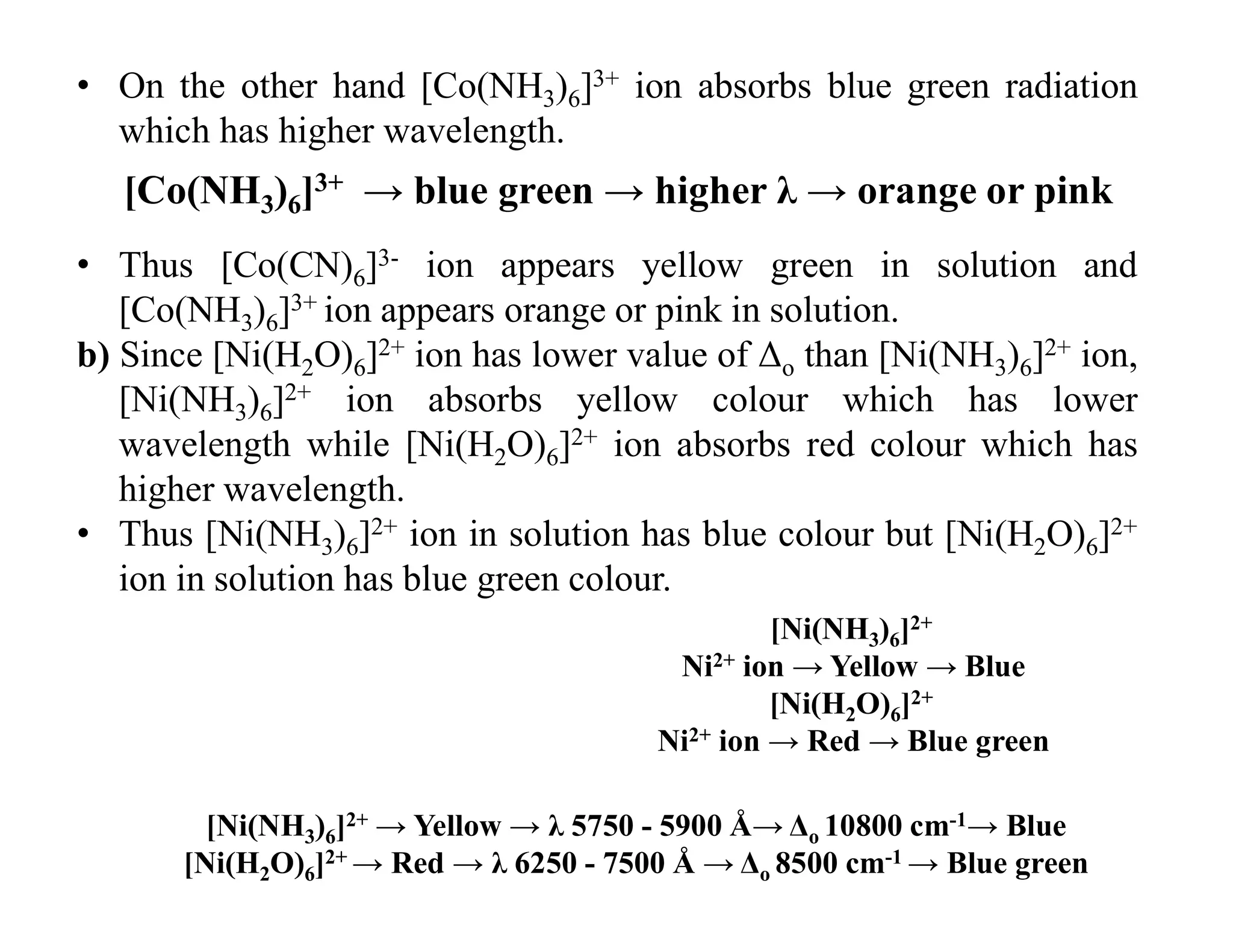 Colour of metal complexes | PDF | Chemistry | Science