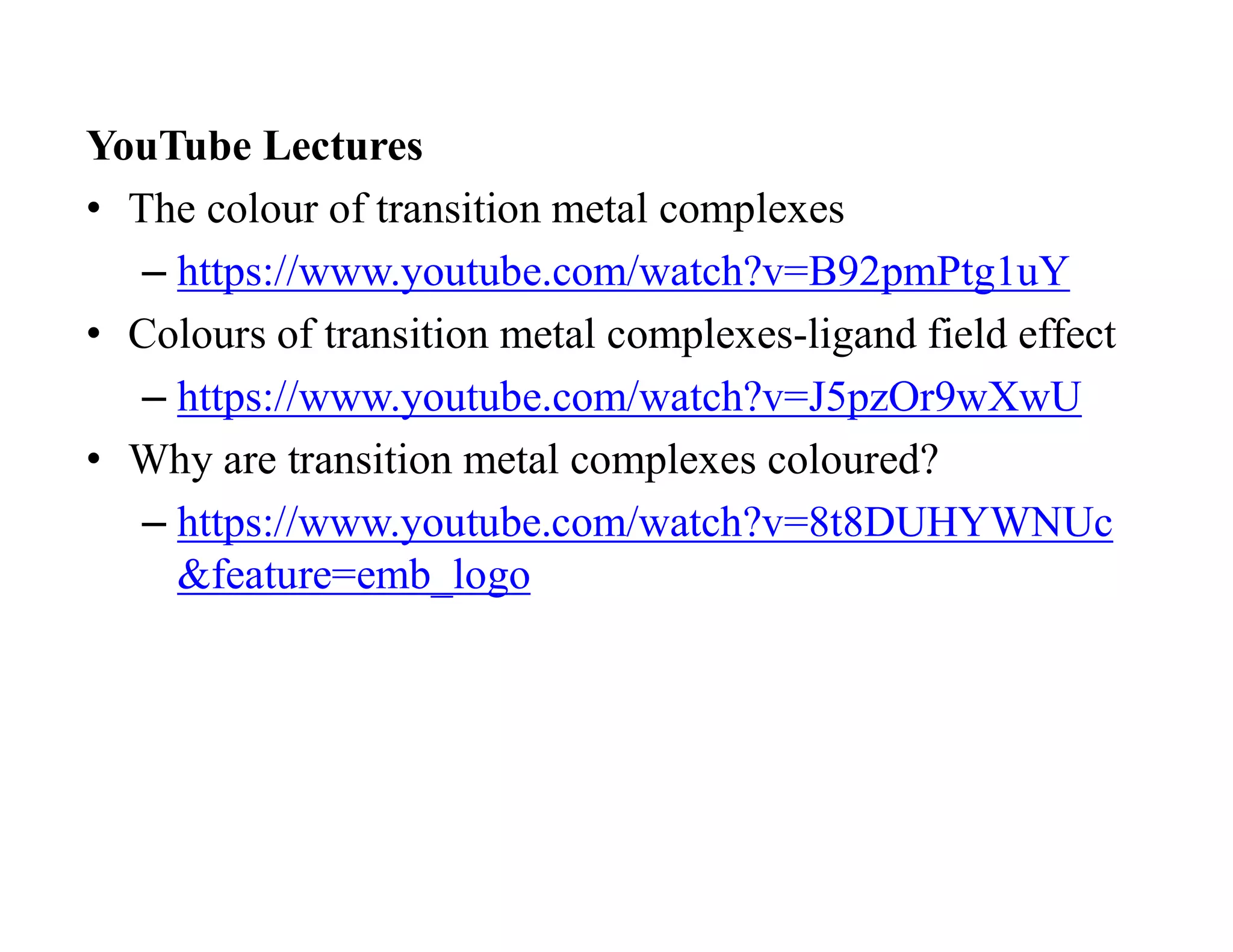 Colour of metal complexes | PDF