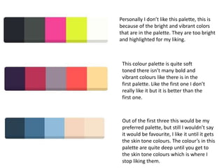 Colour palette | PPTX