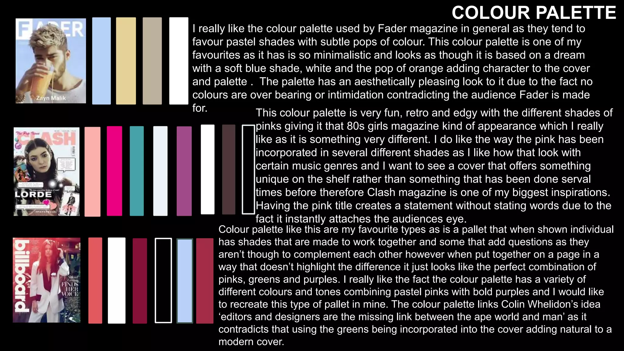 Colour palettes | PPTX