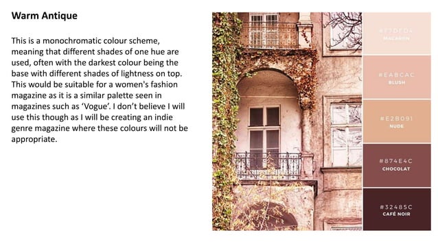 Colour palette analysis | PPT
