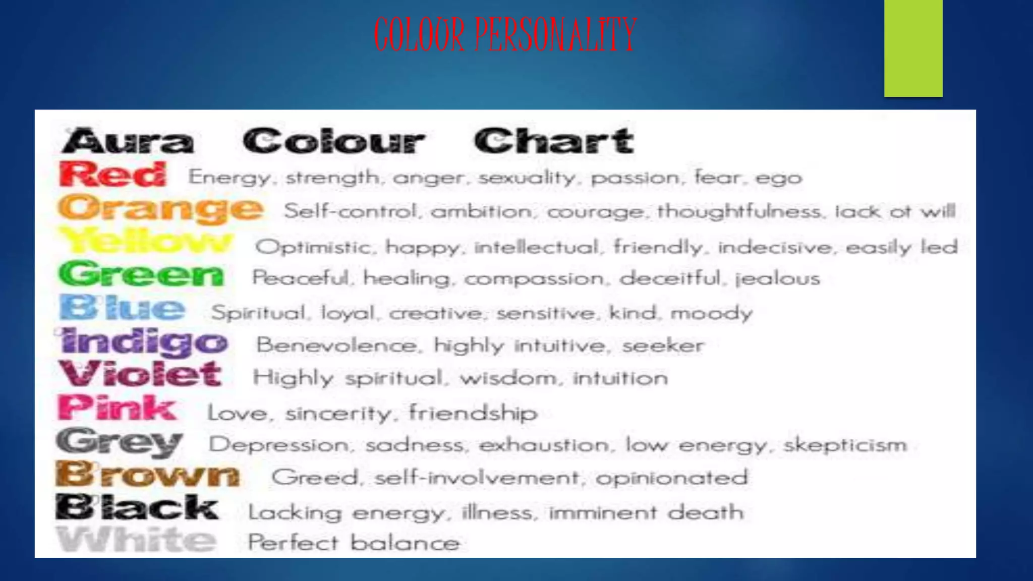 Colour personality | PPTX