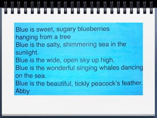 Colour poems | KEY