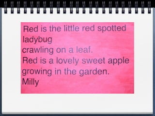 Colour poems | KEY