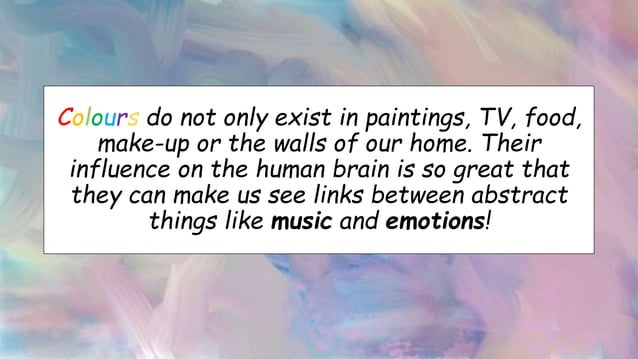 Colours, Songs and Feelings | PPTX | Science