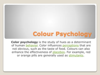 Colour psychology | PPTX