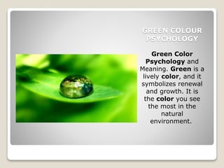 Colour psychology | PPTX