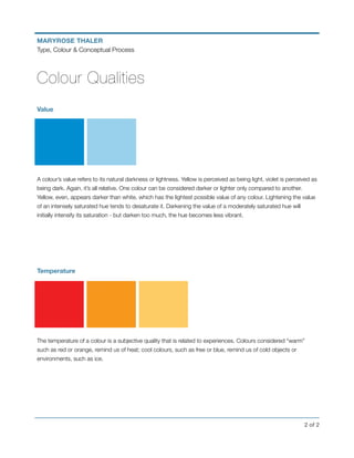 Colour qualities | PDF | Science