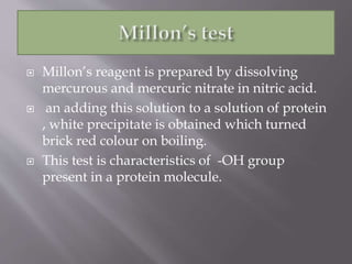 Colour reactions of protein | PPTX