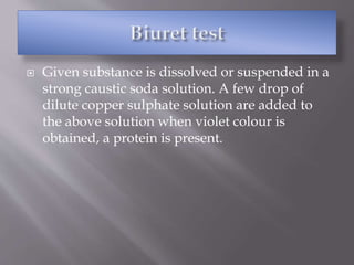 Colour reactions of protein | PPTX