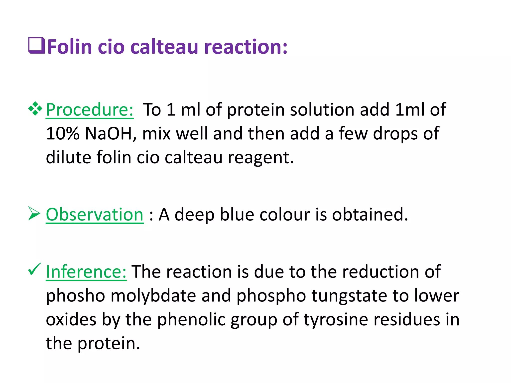 Colour reactions of proteins agp | PPTX
