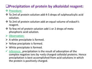 Colour reactions of proteins agp | PPTX