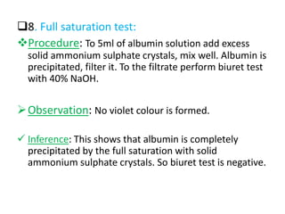 Colour reactions of proteins agp | PPTX