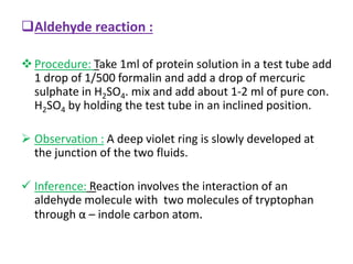 Colour reactions of proteins agp | PPTX