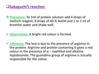 Colour reactions of proteins agp | PPTX