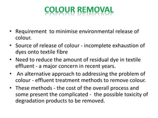 Colour removal by advnced methods | PPTX