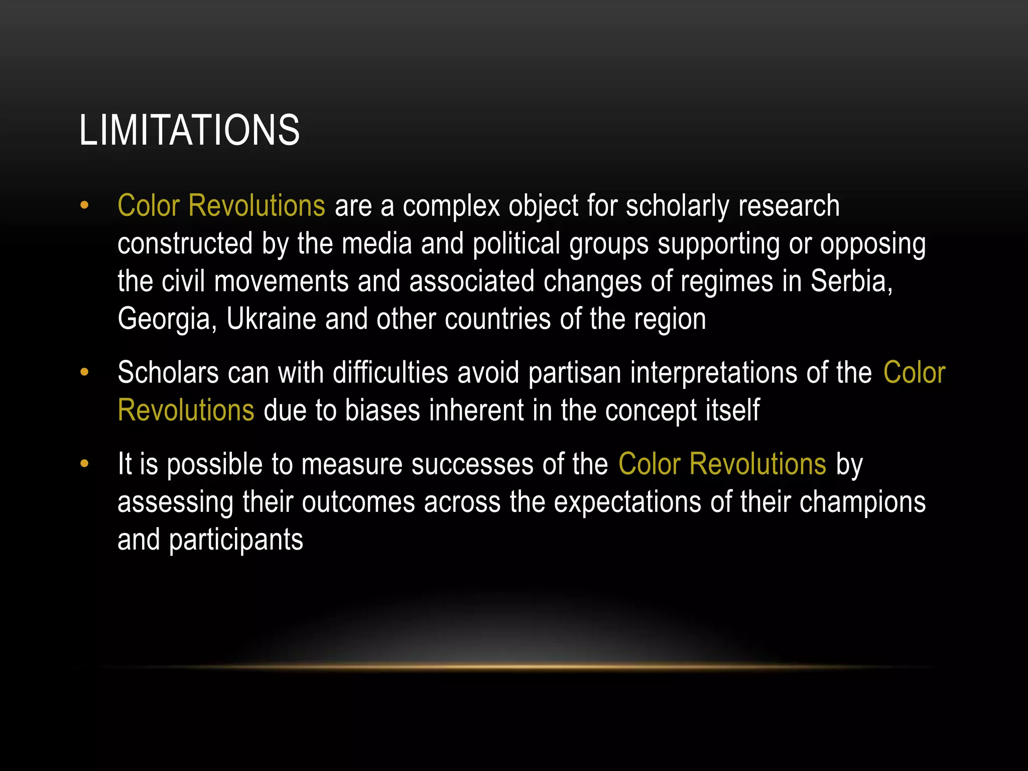 Causes and Concequences of Colour Revolutions in the Post-Soviet ...